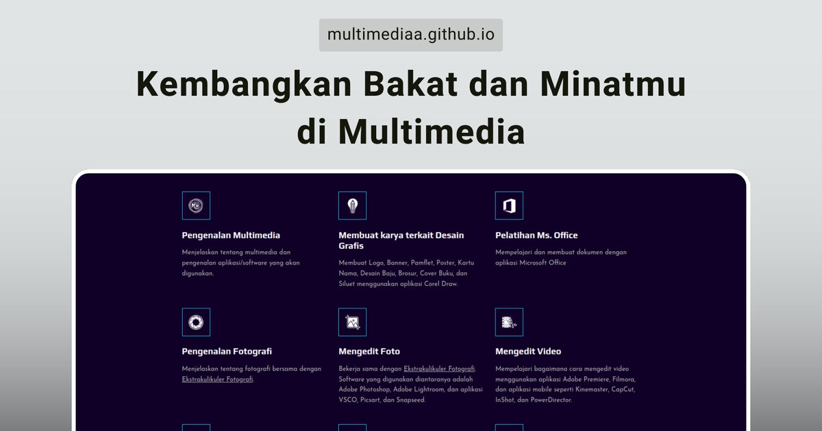 Multimedia | Program Kerja